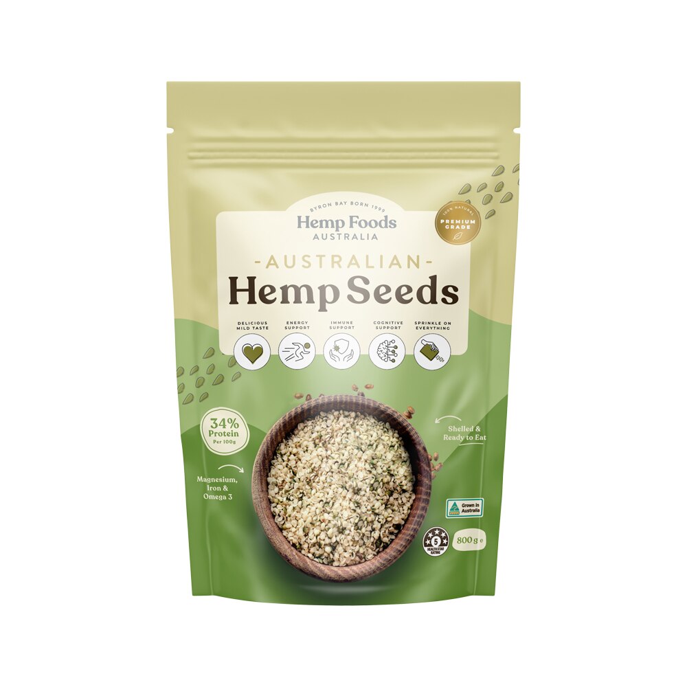 Hemp Foods Australia Australian Hemp Seeds (Hulled) 800g – Cosmetics Online