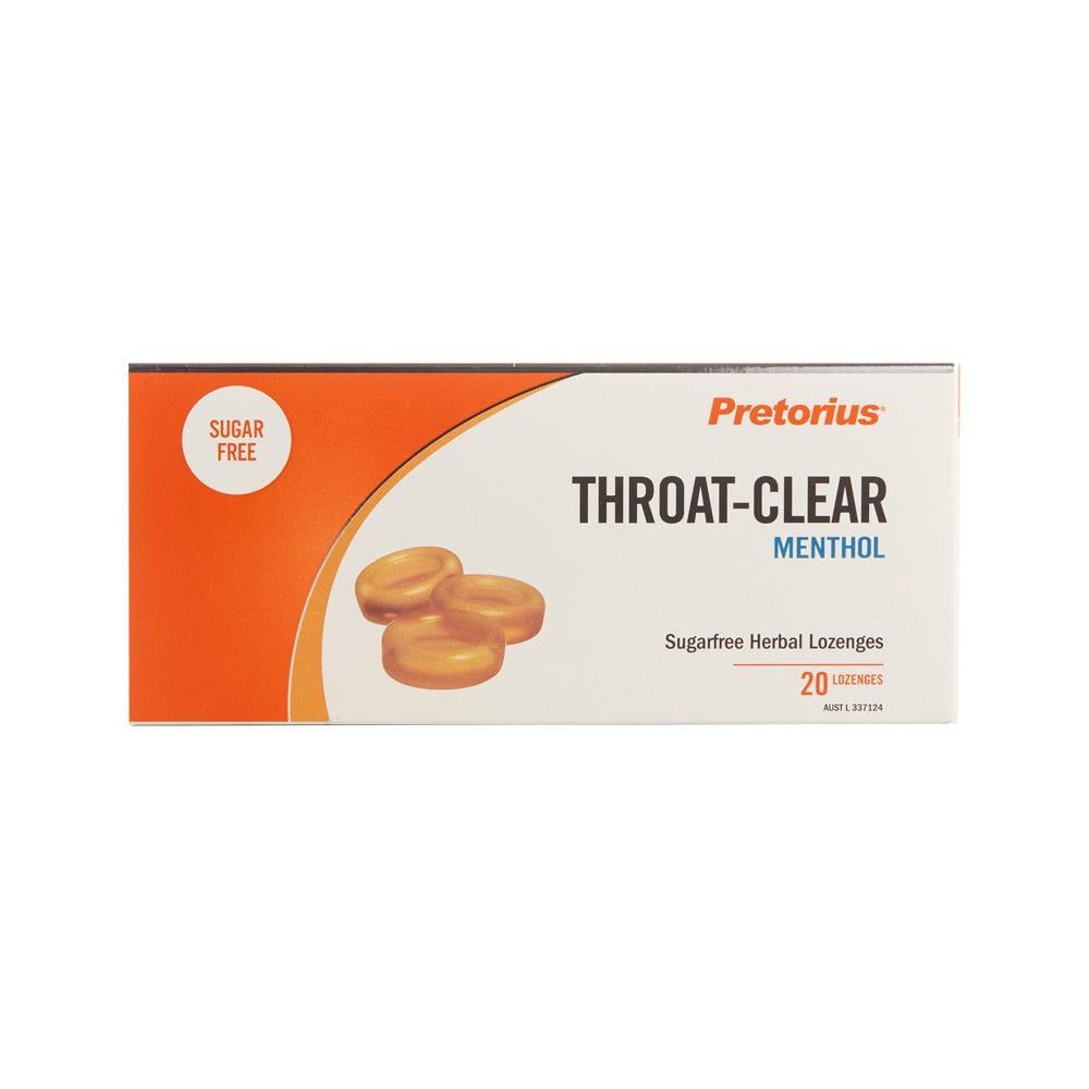 Pretorius Throat-Clear Lozenges Menthol 20 Pack – Cosmetics Online