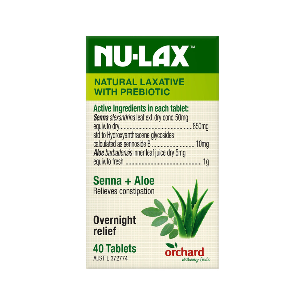 Nu-Lax Natural Laxative Senna + Aloe 40t – Cosmetics Online